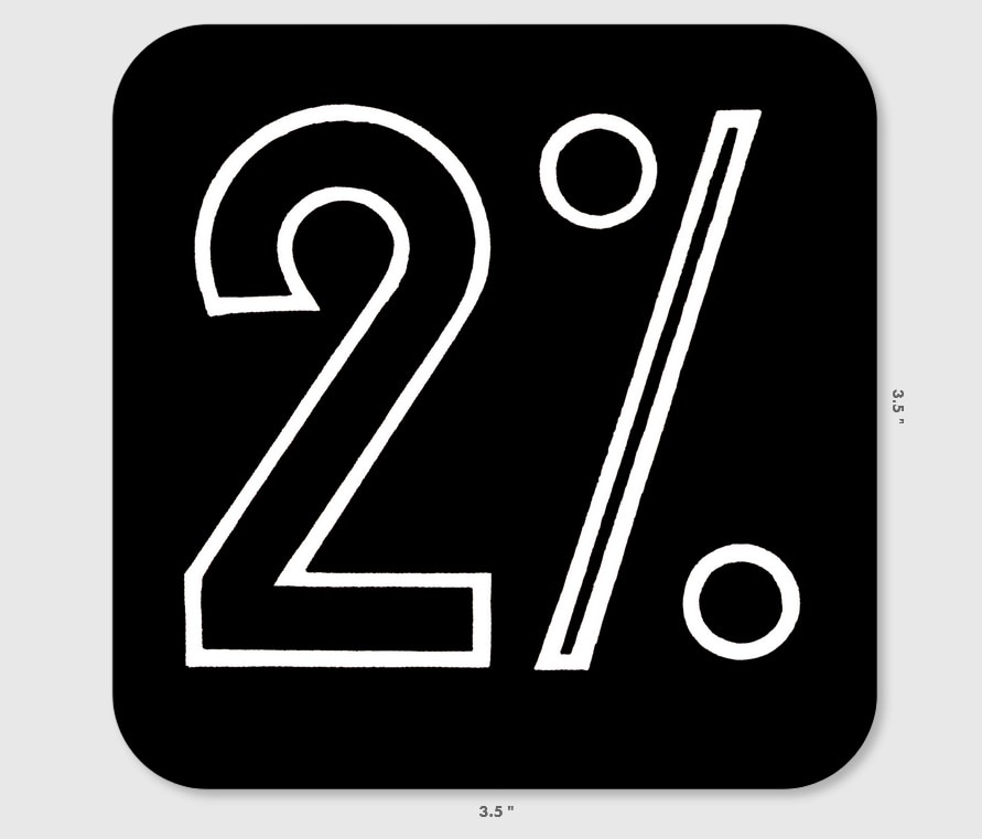 2PERCENT-STICKER 2 Percent Sticker ScooterMercato.com