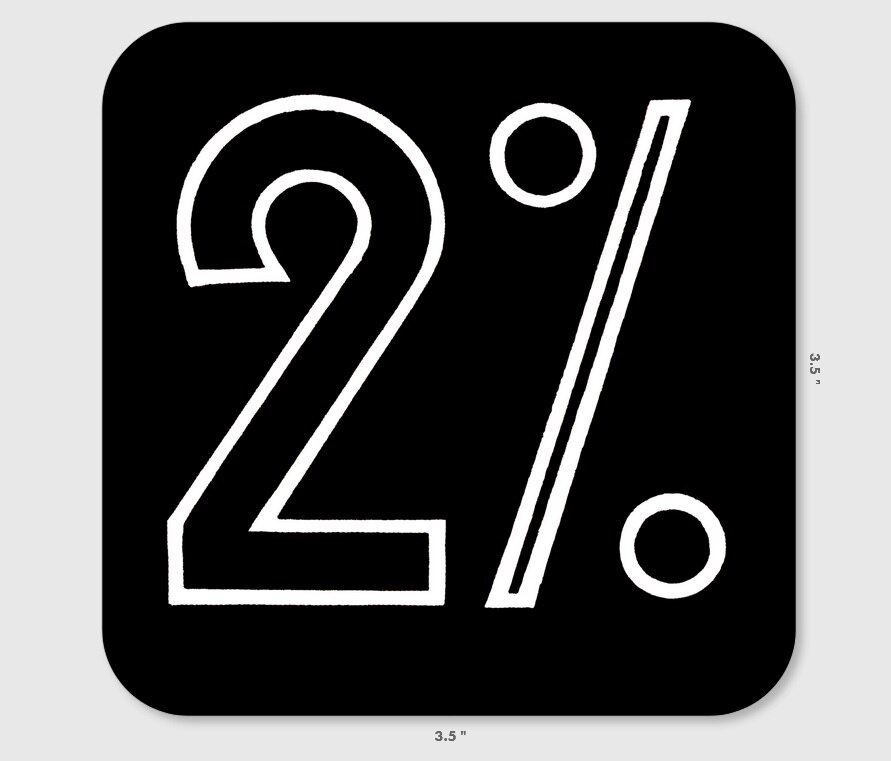 2PERCENT-STICKER 2 Percent Sticker ScooterMercato.com