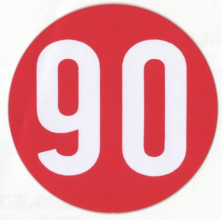 110219 90 kph italian speed restriction sticker ScooterMercato.com