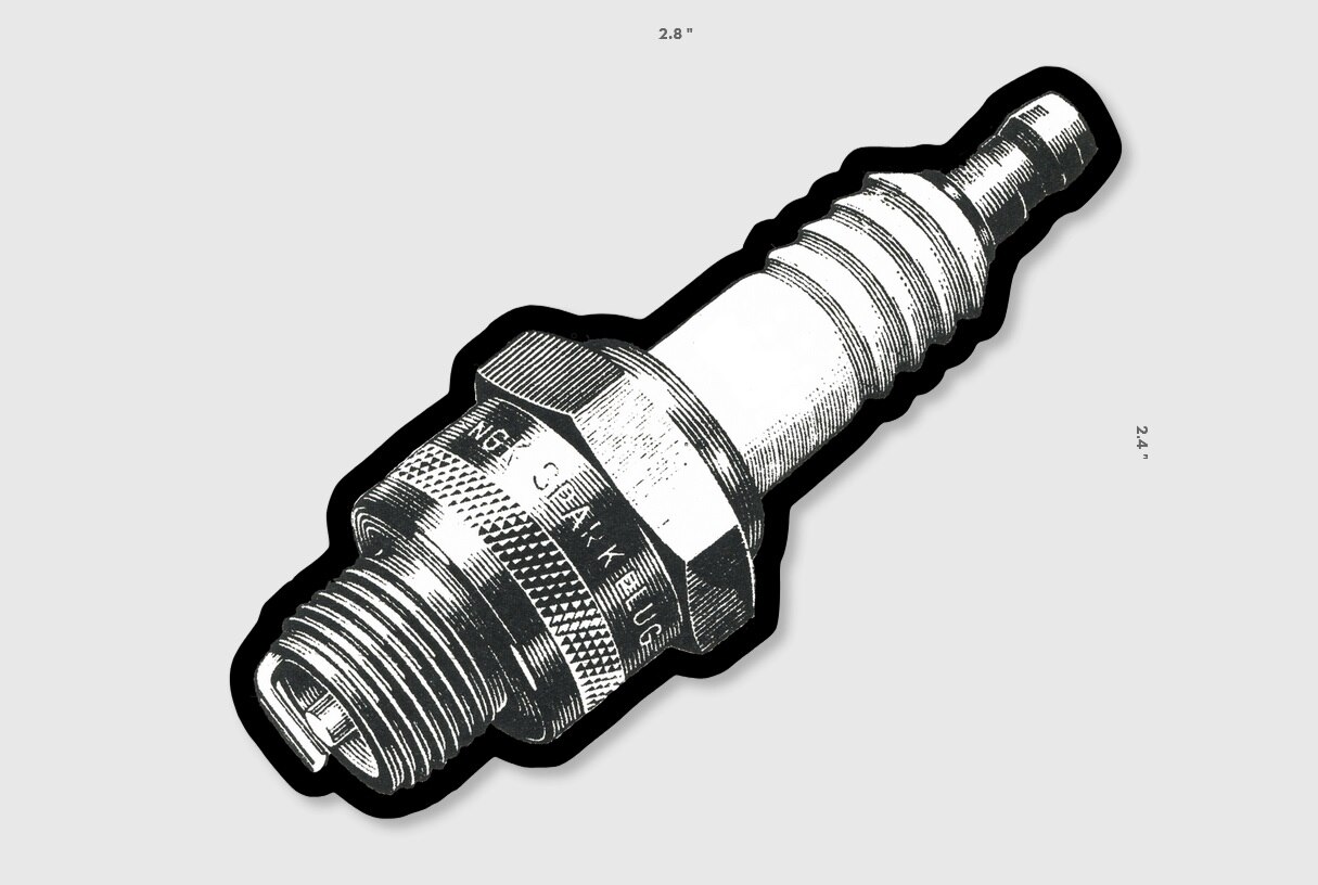 SPARKPLUG-STICKER Spark Plug Sticker ScooterMercato.com